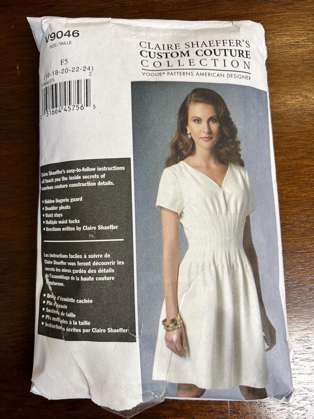 Vogue V9046 Claire Schaeffer Couture Dress - Etsy