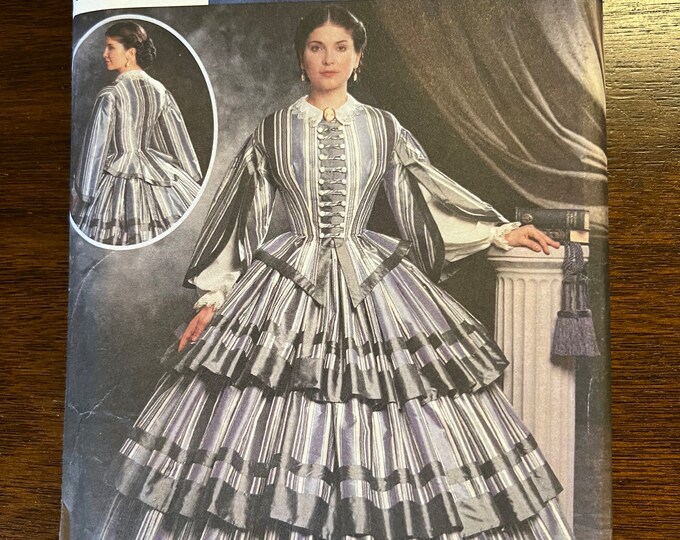 Simplicity 9761 Civil War Era Hooped Gown and Jacket Sewing Pattern - Etsy