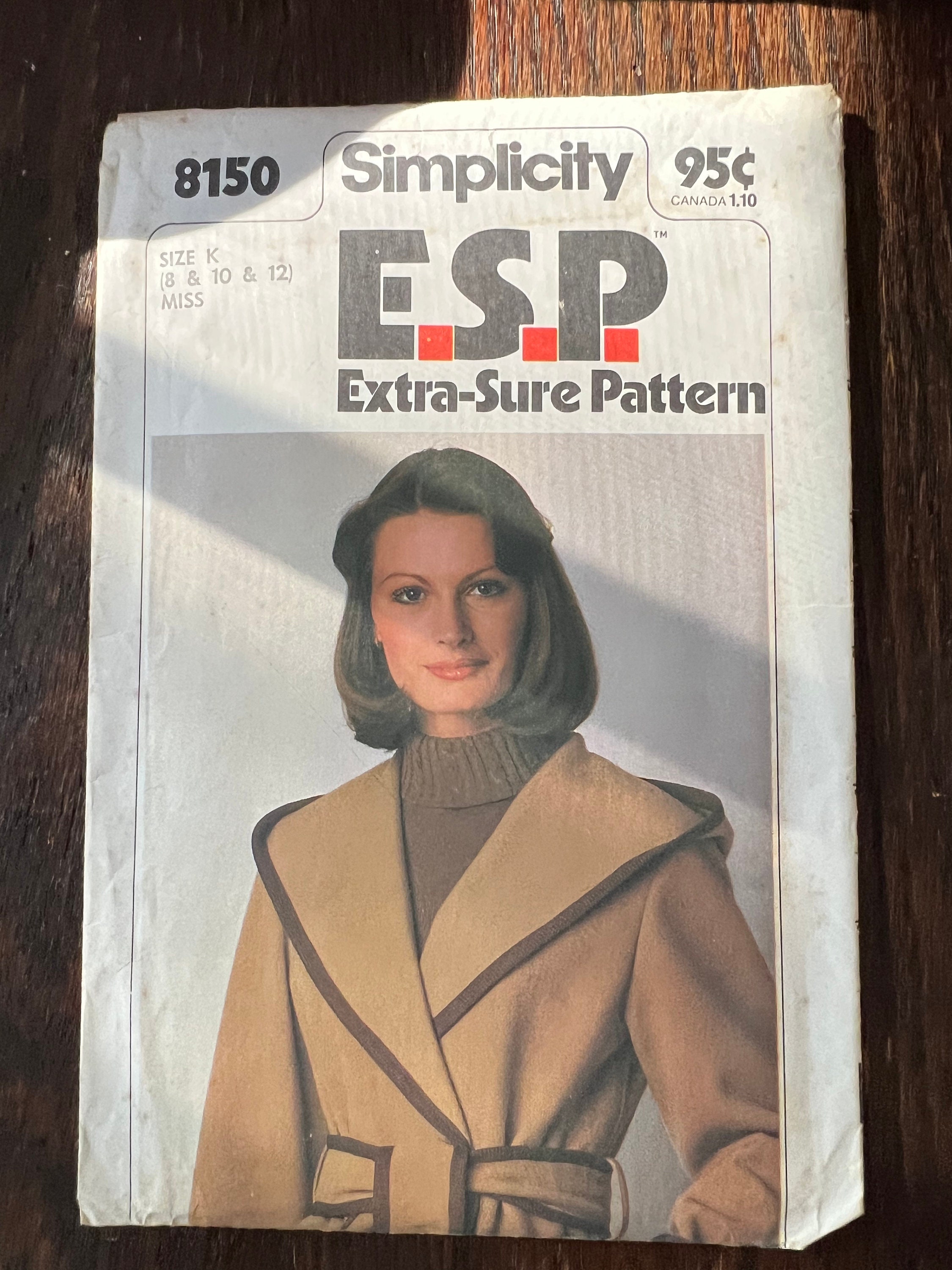 Simplicity 8150 Hooded Jacket With Belt Sewing Pattern, 1977 - Etsy