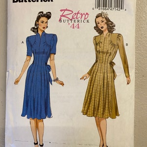 Butterick B6485 Retro 1944 Dress - Etsy
