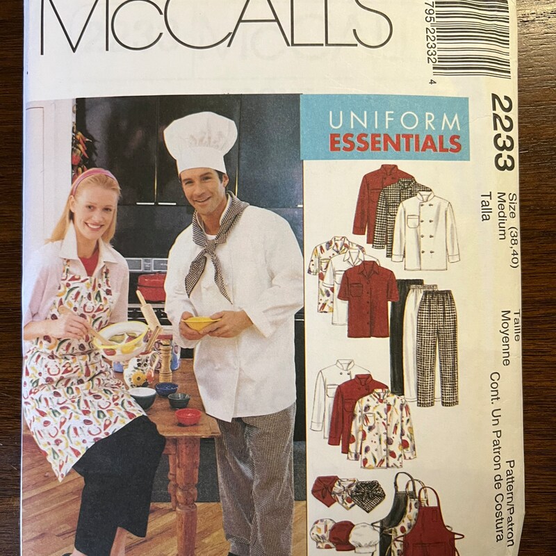 Chef Jacket Sewing Pattern - Etsy