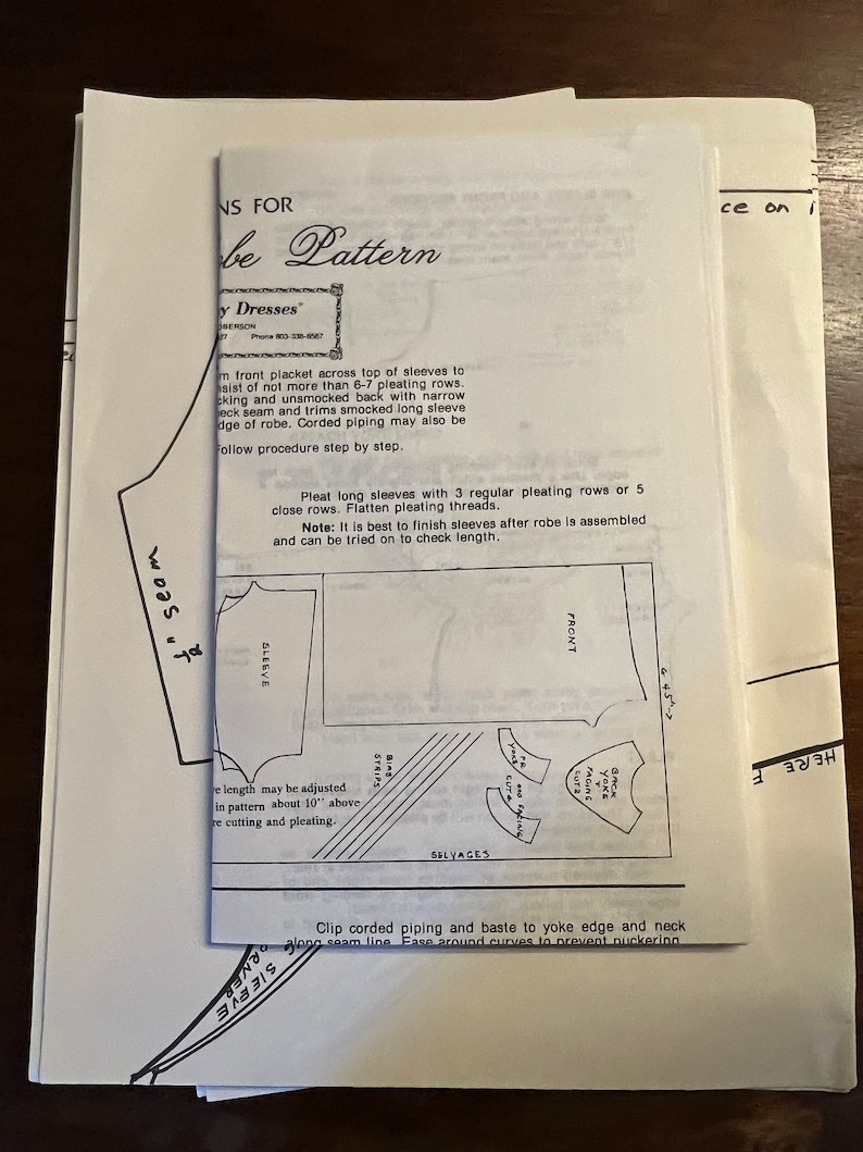 Vintage Smocked Robe Sewing Pattern, 1980's - Etsy