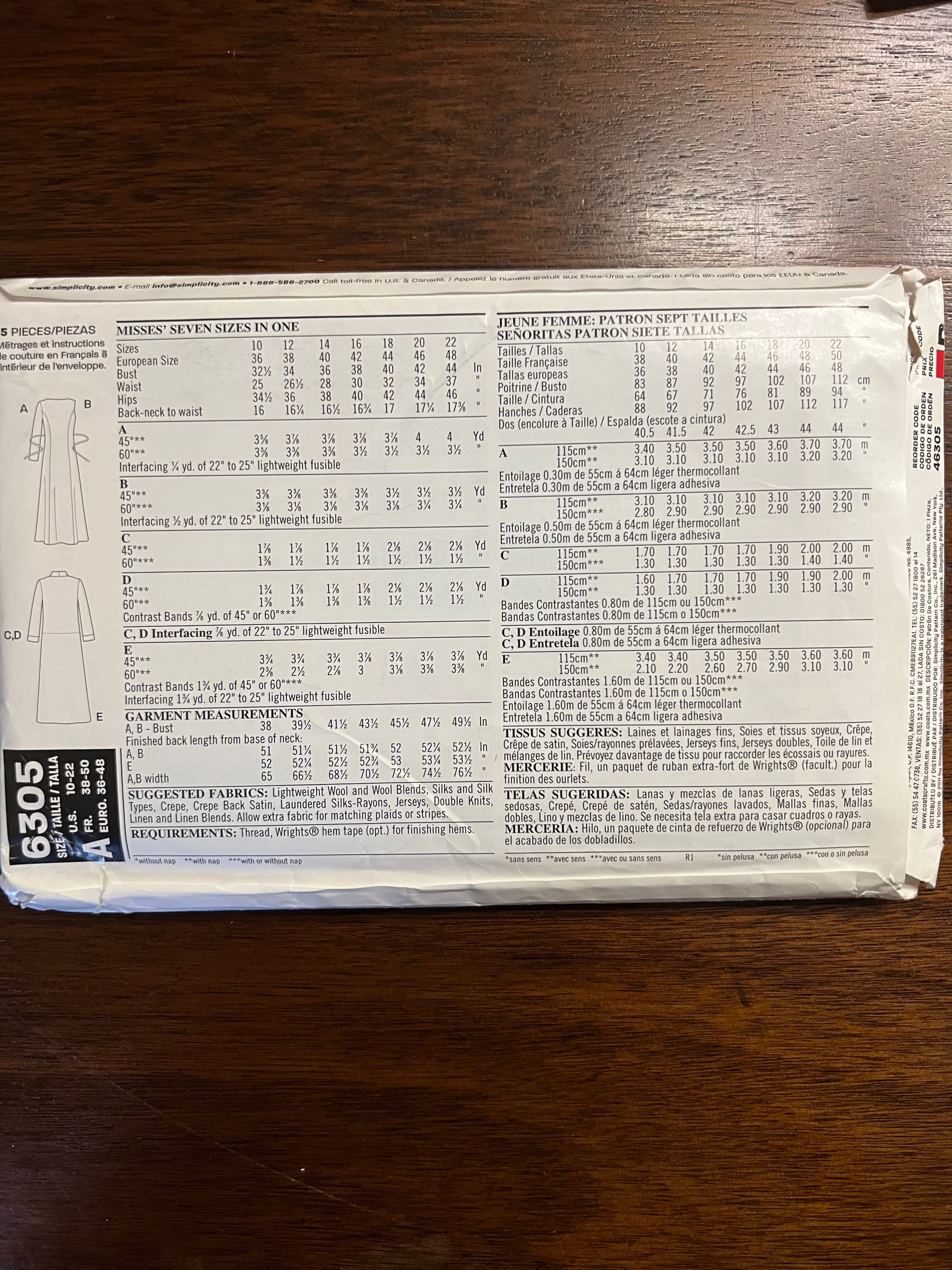 Newlook 6305 Princess Seam Dress and Duster Jacket Sewing Pattern - Etsy