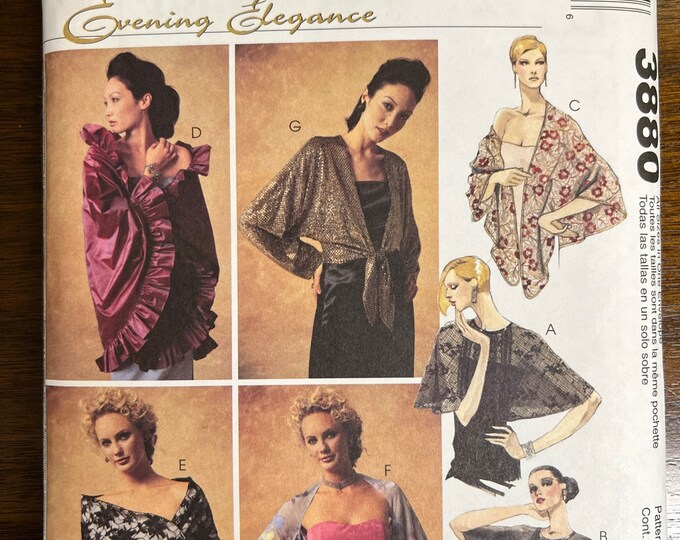 Mccall's Evening Wrap Sewing Pattern - Etsy