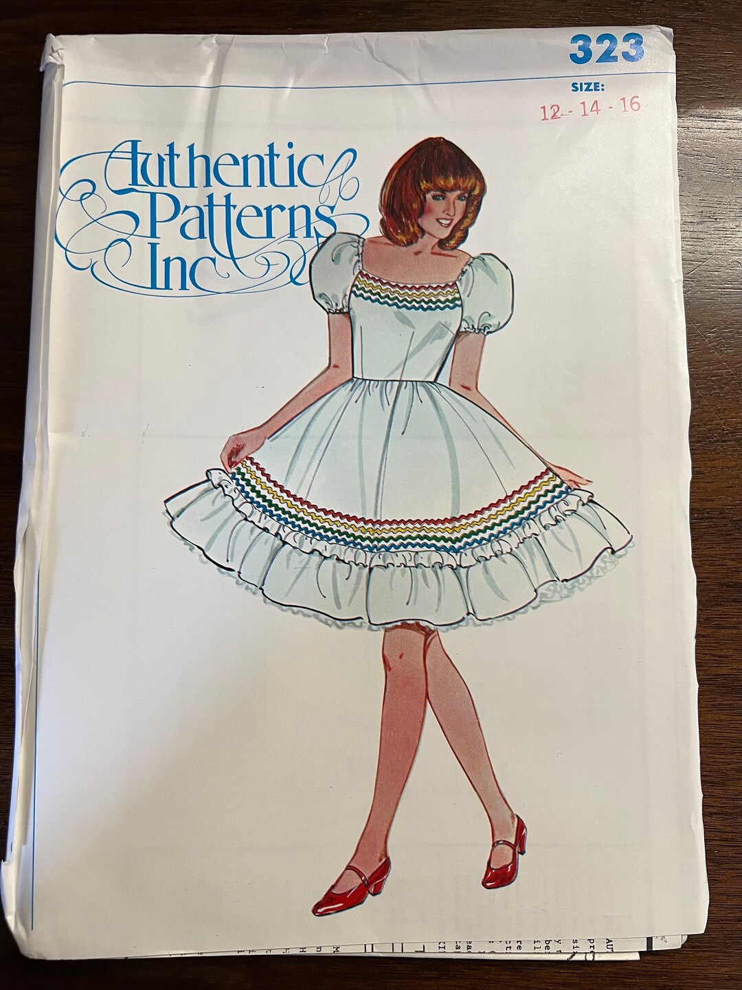 Authentic Patterns Inc Patio Square Dancing Dress Sewing Pattern, 1970 ...