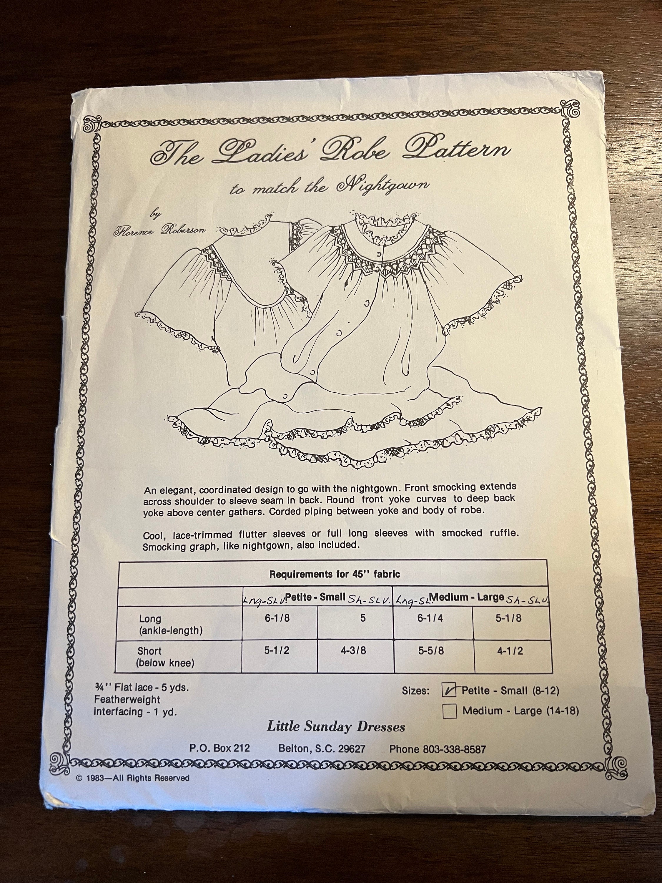 Vintage Smocked Robe Sewing Pattern, 1980's - Etsy