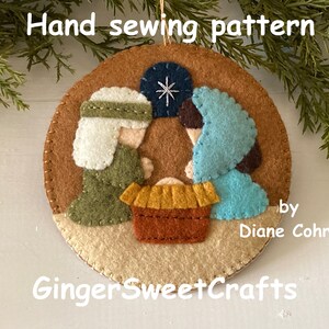 PATTERN Nativity Ornament Wool Felt Christmas Decoration -baby Jesus ...