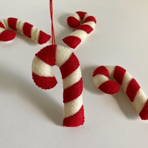 Pattern Candy Cane Felt Ornament Pdf for Hand Sewing Christmas ...