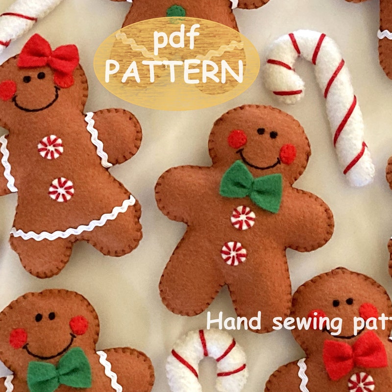 Gingerbread Man Candy Cane - Etsy