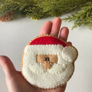 PDF Santa Clause Felt Ornament PATTERN Christmas Cookie for Hand Sewing ...