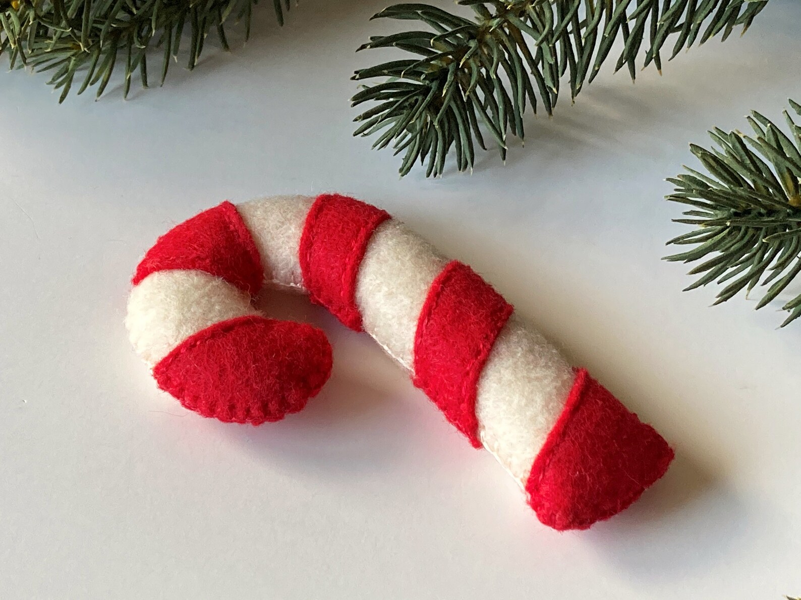 Pattern Candy Cane Felt Ornament Pdf for Hand Sewing Christmas ...