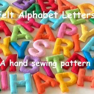 Pdf PATTERN Felt Alphabet Letters for Hand Sewing, Stuffed Garland ...