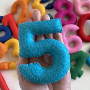 Pattern Felt Numbers for Hand Sewing, Soft Stuffed Learning Numbers Pdf ...