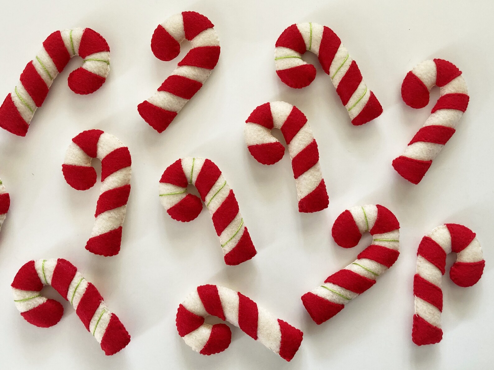 Pattern Candy Cane Felt Ornament Pdf for Hand Sewing Christmas ...