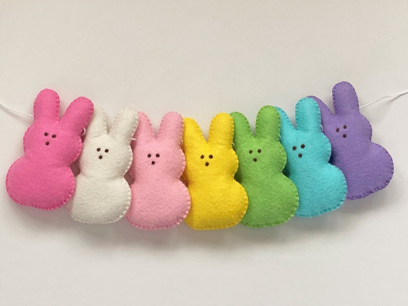 Easter Bunny Felt Ornaments Pattern Easter Garland easter - Etsy
