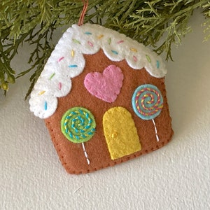 PATTERN Felt Gingerbread House Christmas Ornament Decoration, Pdf for ...