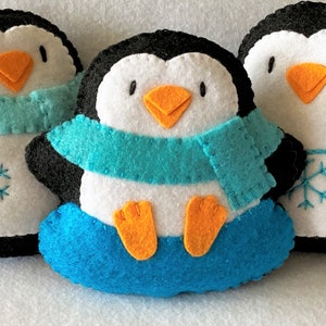 Penguin Ornament PATTERN Felt Christmas Decorations, Pdf for Hand ...