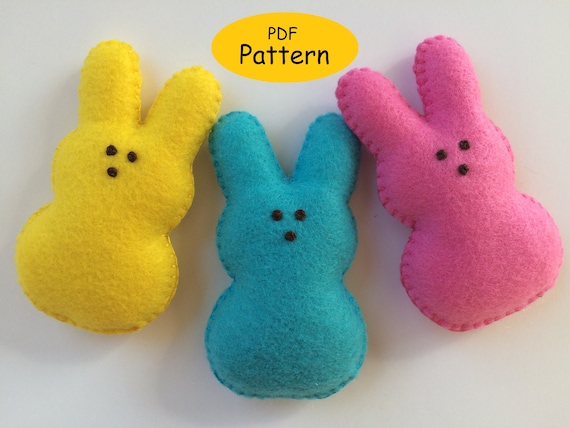Easter Bunny Felt Ornaments Pattern Easter Garland easter - Etsy