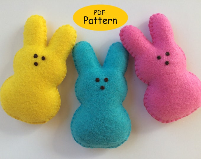 Easter Bunny Felt Ornaments Pattern Easter Garland easter - Etsy