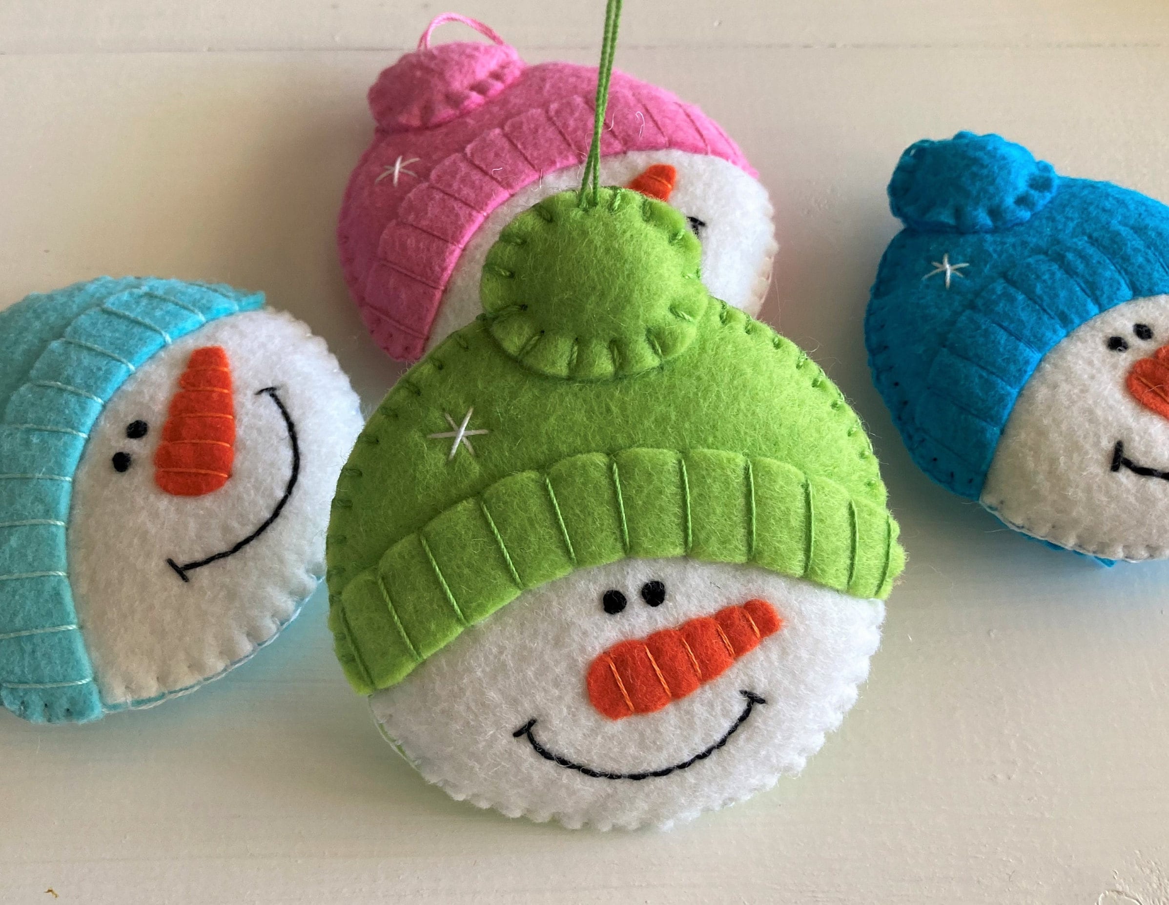 Felt PATTERN Snowman Face Ornament Snowman Head Christmas - Etsy