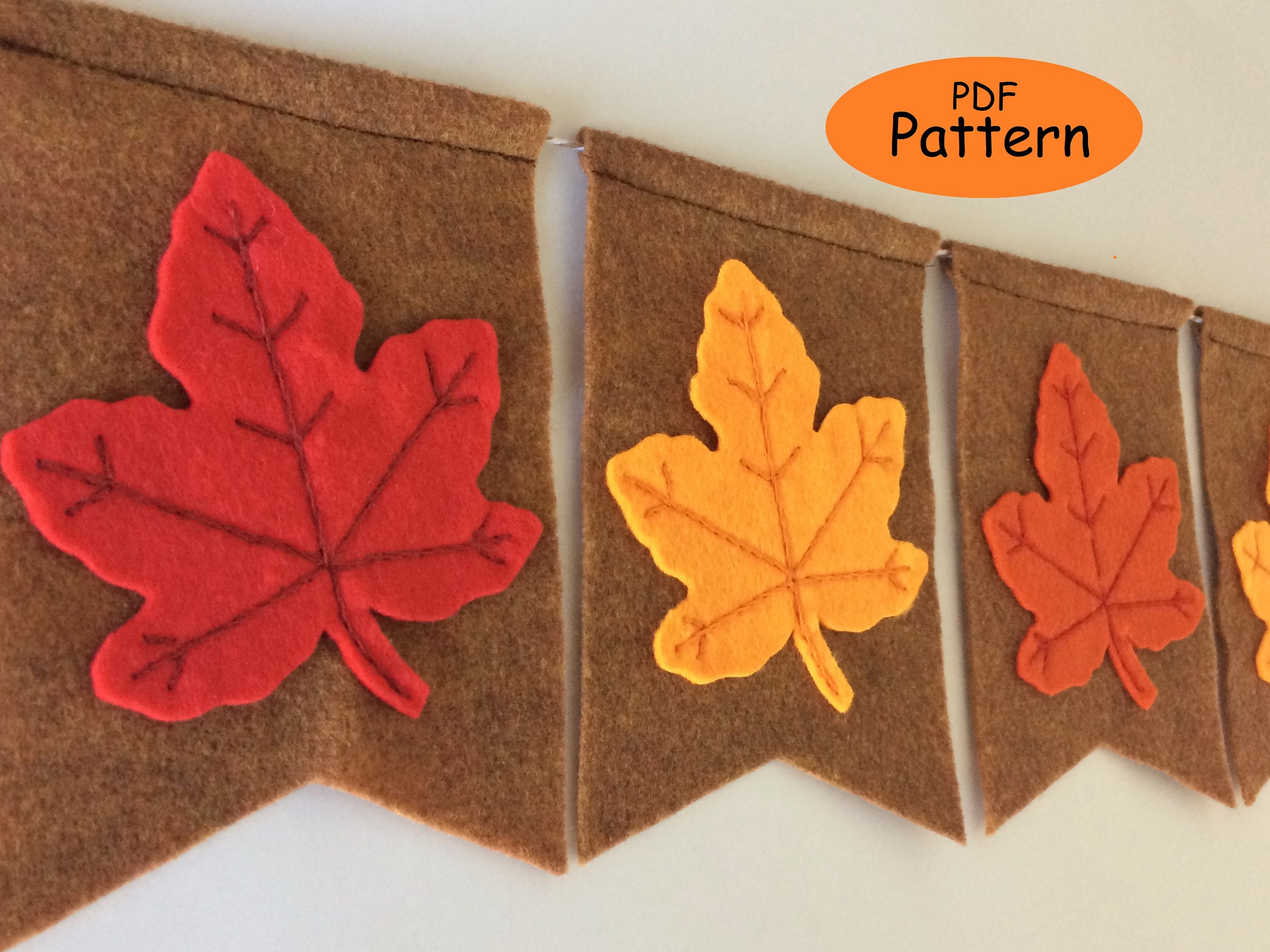 Kits & How To Fall Felt Leaves Craft Supplies & Tools Sewing ...