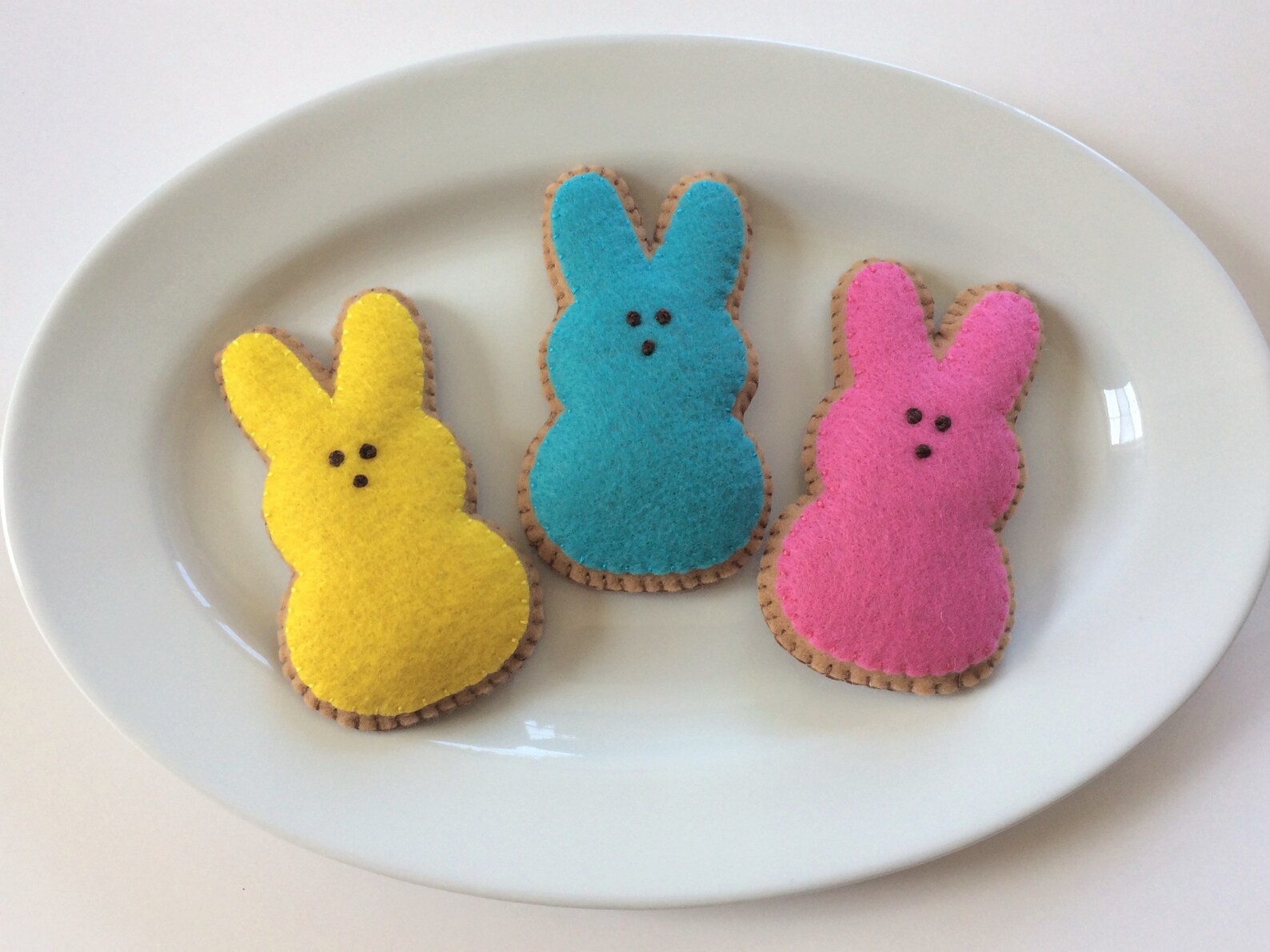 Easter Bunny Felt Ornaments Pattern Easter Garland easter - Etsy