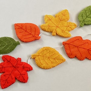 Felt Leaf Pattern for Hand Sewing Garland, Fall Decorating, Autumn ...