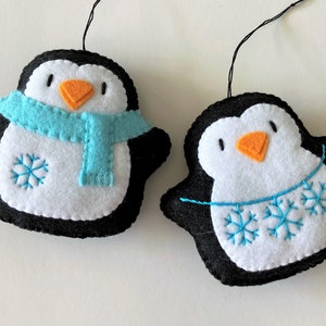 Penguin Ornament PATTERN Felt Christmas Decorations, Pdf for Hand ...