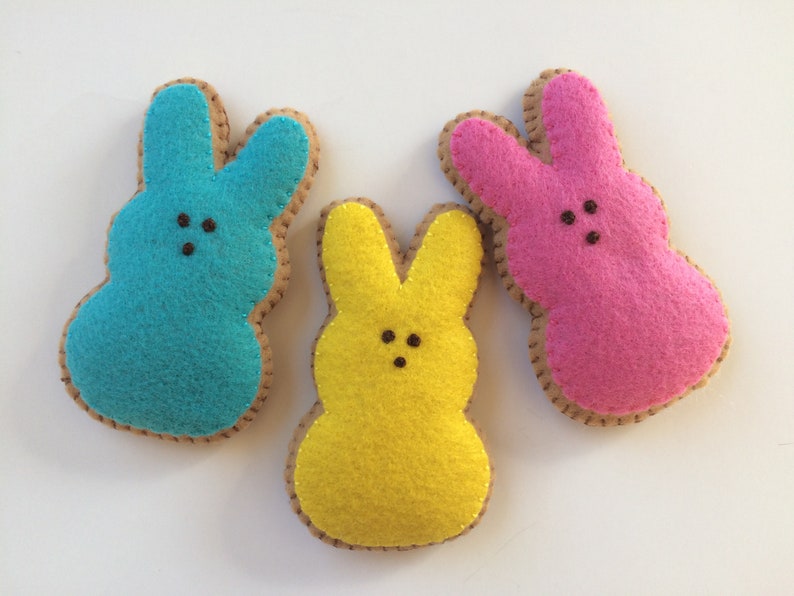 Easter Bunny Felt Ornaments Pattern Easter Garland easter - Etsy