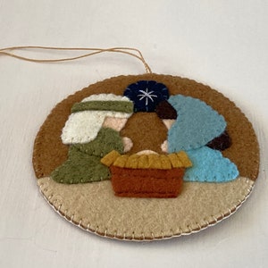 PATTERN Nativity Ornament Wool Felt Christmas Decoration -baby Jesus ...