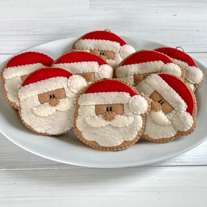 PDF Santa Clause Felt Ornament PATTERN Christmas Cookie for Hand Sewing ...