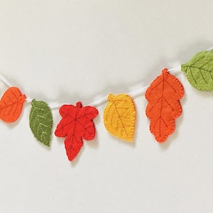 Felt Leaf Pattern for Hand Sewing Garland, Fall Decorating, Autumn ...