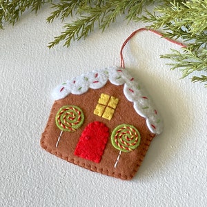 PATTERN Felt Gingerbread House Christmas Ornament Decoration, Pdf for ...