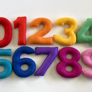 Pattern Felt Numbers for Hand Sewing, Soft Stuffed Learning Numbers Pdf ...