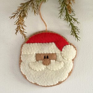 PDF Santa Clause Felt Ornament PATTERN Christmas Cookie for Hand Sewing ...