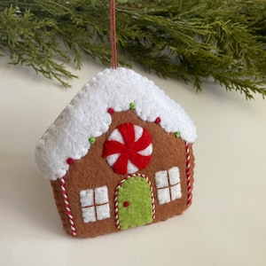 PATTERN Felt Gingerbread House Christmas Ornament Decoration, Pdf for ...