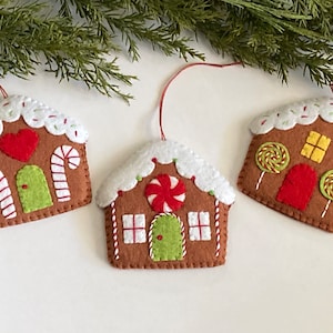 PATTERN Felt Gingerbread House Christmas Ornament Decoration, Pdf for ...