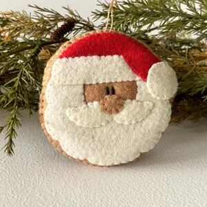 PDF Santa Clause Felt Ornament PATTERN Christmas Cookie for Hand Sewing ...