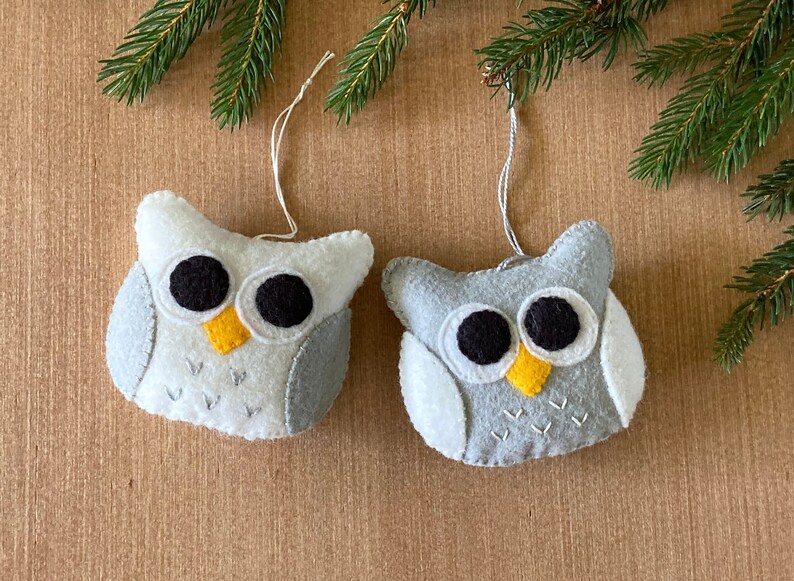 Felt Owl Pattern-bird, Woodland Ornaments, Easy Pdf for Hand Sewing ...