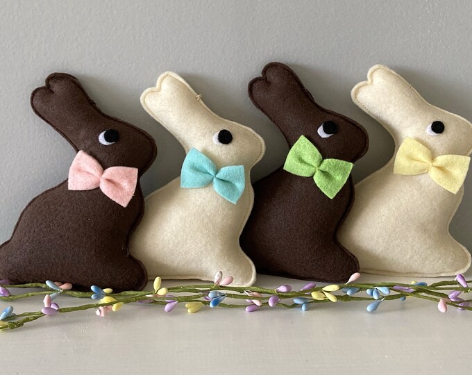 Felt Easter Bunny Felt Easter Ornament Set of 6 Easter Ornaments Bunny ...