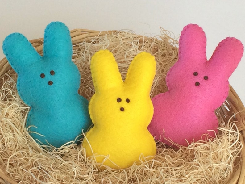 Easter Bunny Felt Ornaments Pattern Easter Garland easter - Etsy