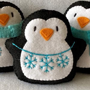 Penguin Ornament PATTERN Felt Christmas Decorations, Pdf for Hand ...