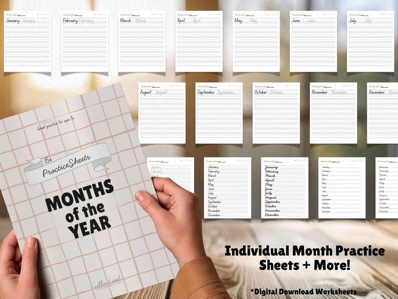Months of the Year Worksheets | Handwriting & Calendar Practice for ...
