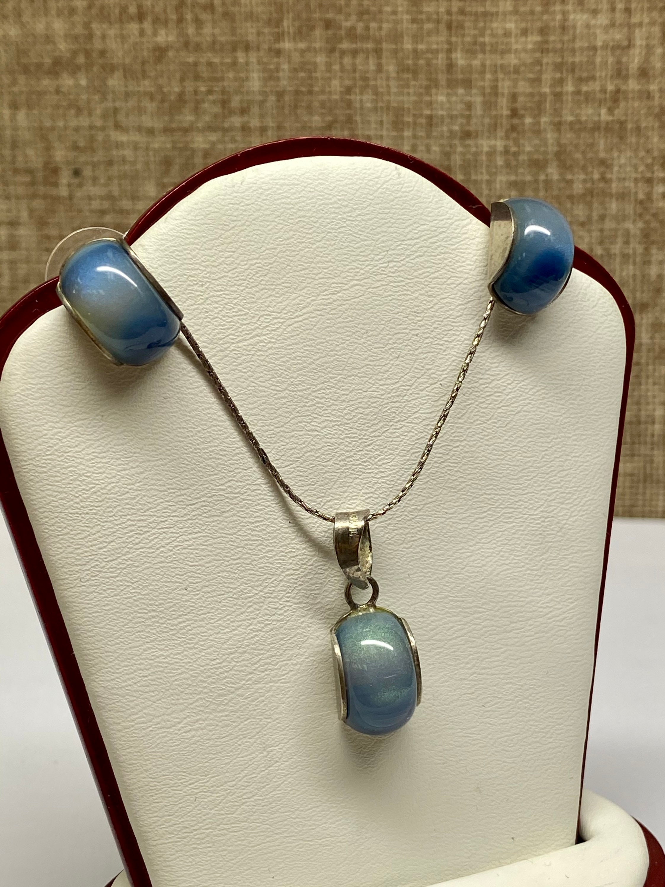 Vintage Mexico 925 Sterling Silver And Moonstone Earring And | Etsy