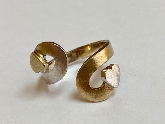 925 Sterling Silver "Living Extra" Handmade Hammered … - Gem