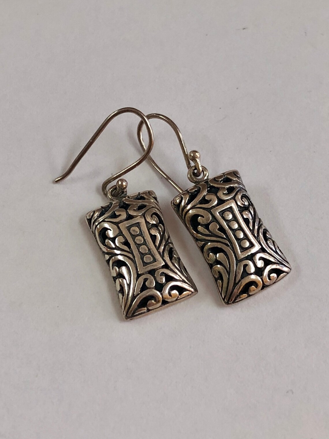 Vintage SU 925 TH Sterling Silver Earrings | Etsy