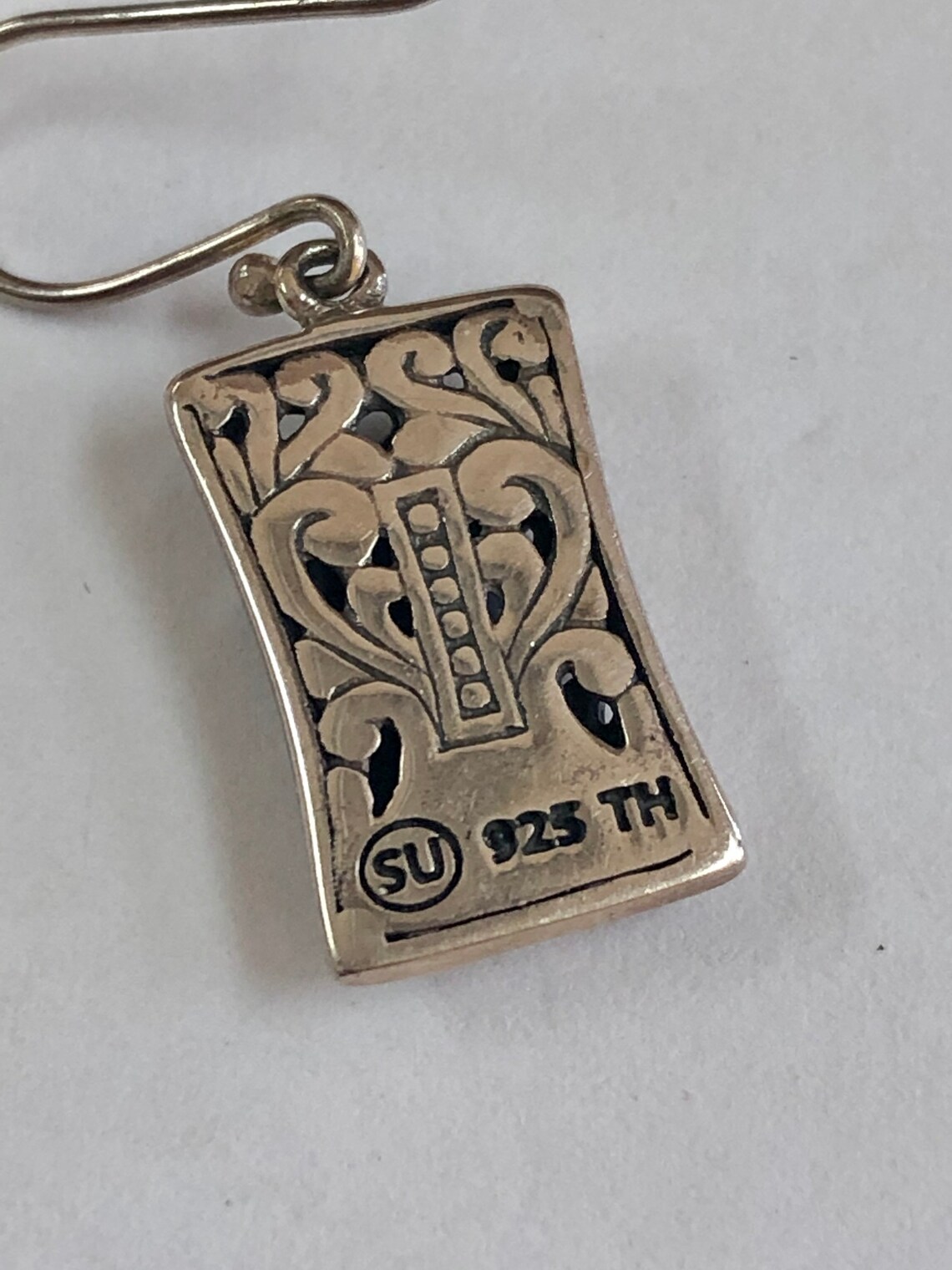 Vintage SU 925 TH Sterling Silver Earrings - Etsy