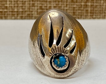 Turquoise Bear Ring - Etsy
