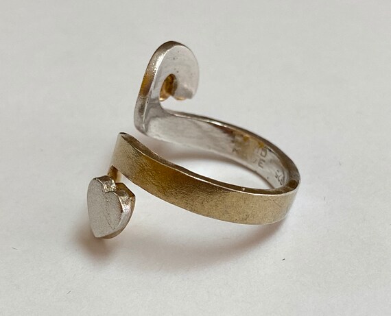 925 Sterling Silver "Living Extra" Handmade Hammered … - Gem