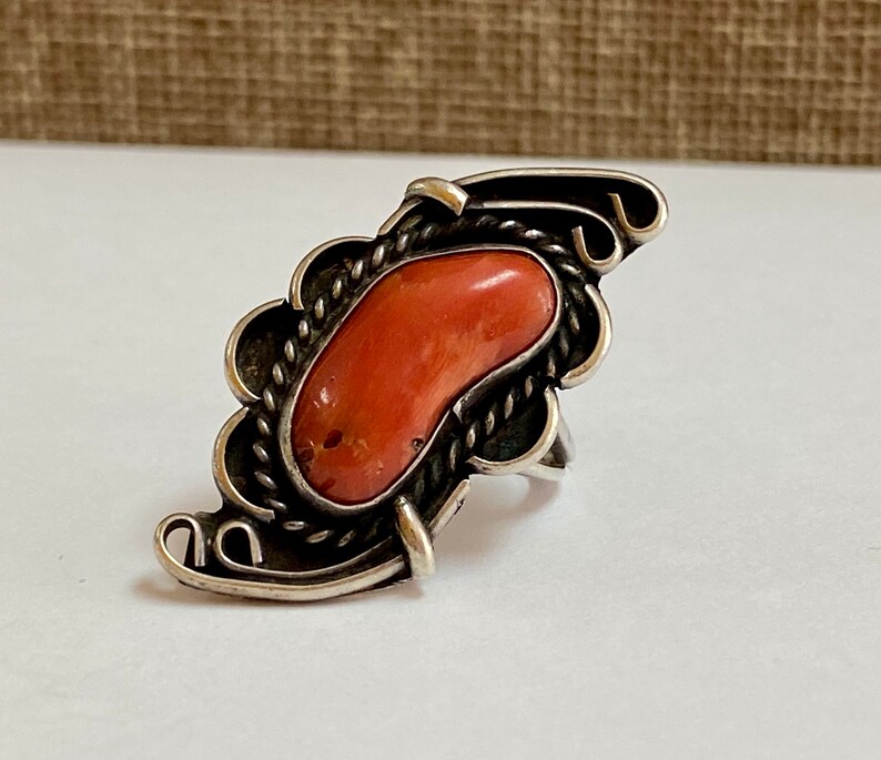 Vintage Native American Sterling Silver Women's Ring With | Etsy
